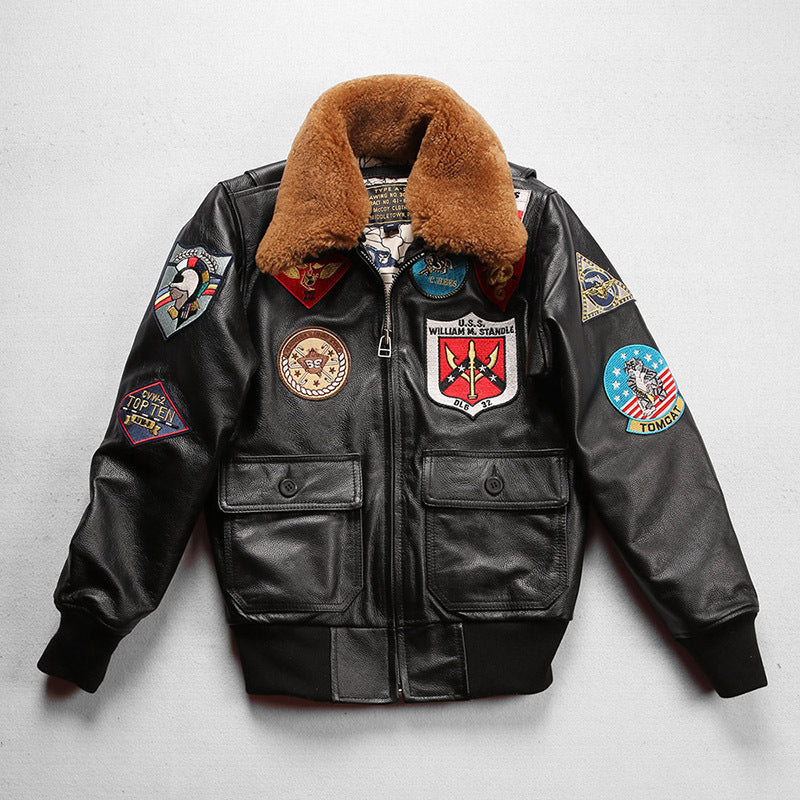 American G1 Multi-Standard Leather Flight Suit Jacket-A09