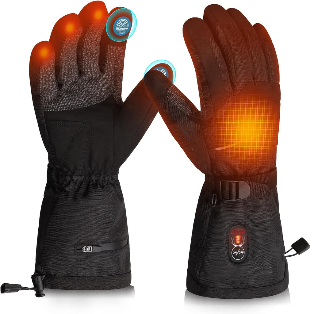 Heated Gloves for Men Women with Touchscreen for Winter Outdoor